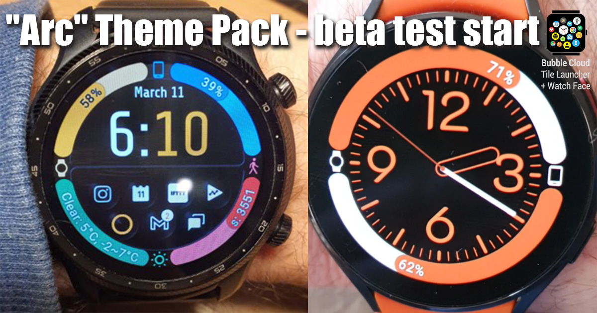 3 videos of the new Arc Complication features – Bubble Cloud Widgets ...