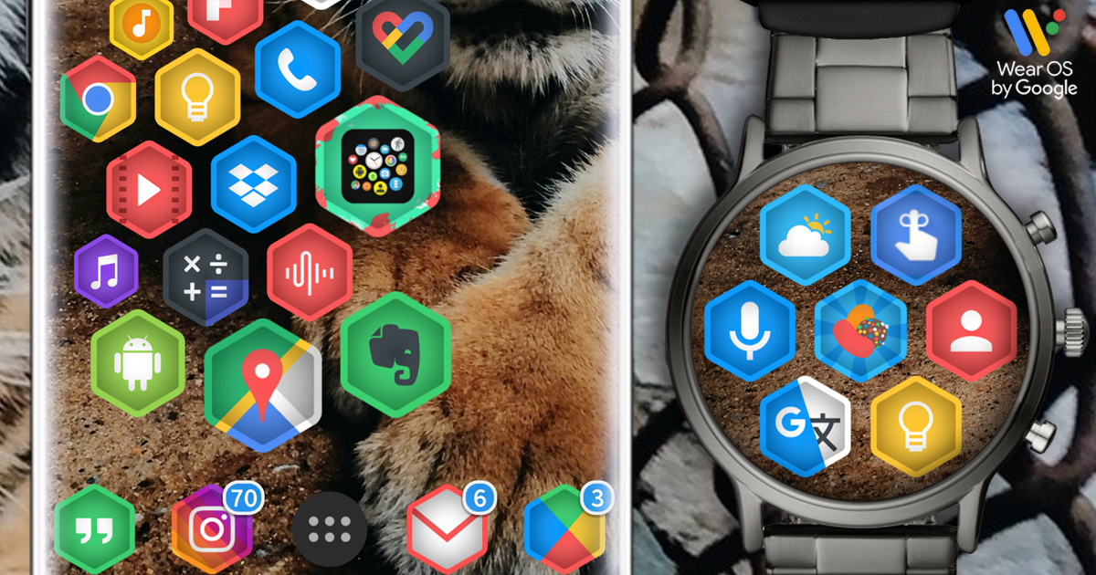 Cuticon Hexa icon pack – Bubble Cloud Widgets + WearOS Tile Launcher ...